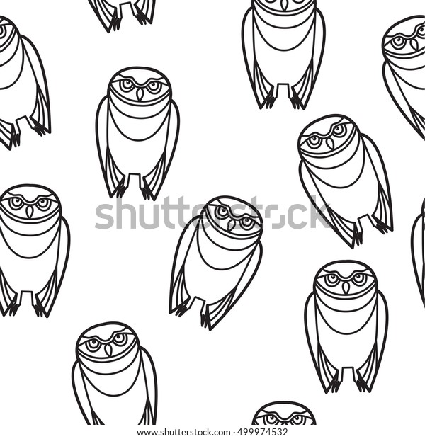 Burrowing Owl Drawn Simple Tribal Style Stock Vector (Royalty Free ...