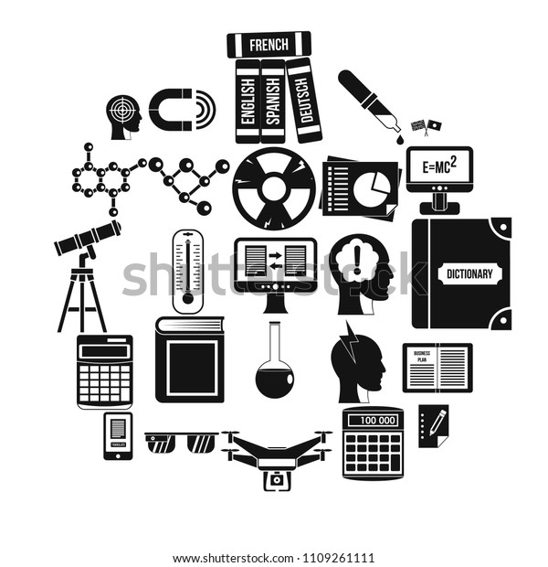 Bursary Icons Set Simple Set 25 Stock Vector (Royalty Free) 1109261111 ...