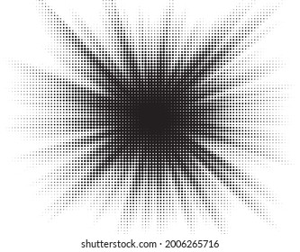 Burst Halftone Light Effect Glowing Light Stock Vector (Royalty Free ...