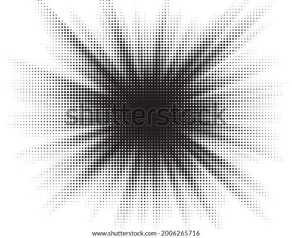 Burst Halftone Light Effect Glowing Light Stock Vector (Royalty Free ...