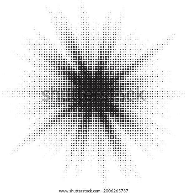 Burst Halftone Light Effect Glowing Light Stock Vector (Royalty Free ...