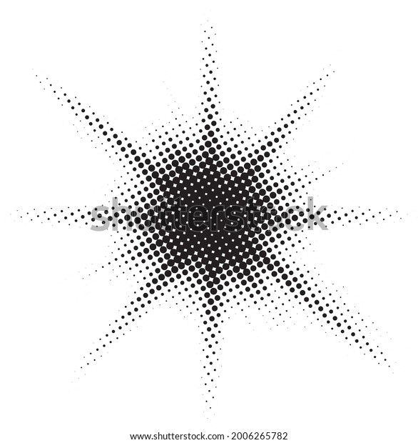 Burst Halftone Light Effect Glowing Light Stock Vector (Royalty Free ...