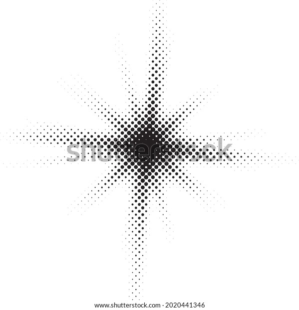 Burst Halftone Light Effect Glowing Light Stock Vector (Royalty Free ...