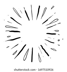 Burst Hand Drawn White Background Stock Vector (Royalty Free ...