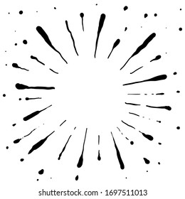 Burst Hand Drawn White Background Stock Vector (Royalty Free ...