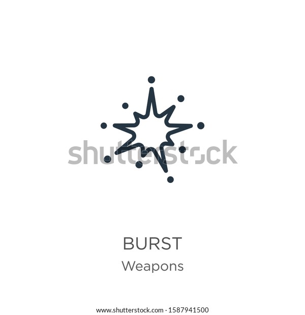 Burst Icon Vector Trendy Flat Burst Stock Vector (Royalty Free ...