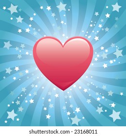 Bursting Heart Background Stock Vector (Royalty Free) 23168011 ...
