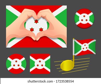 Burundi Flag Icon National Flag Burundi Stock Vector (Royalty Free ...