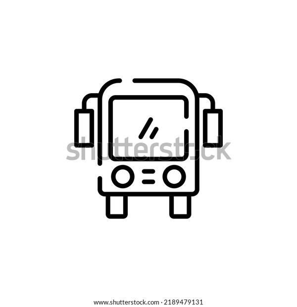 Bus Autobus Public Transportation Dotted Line: เวกเตอร์สต็อก (ปลอดค่า ...