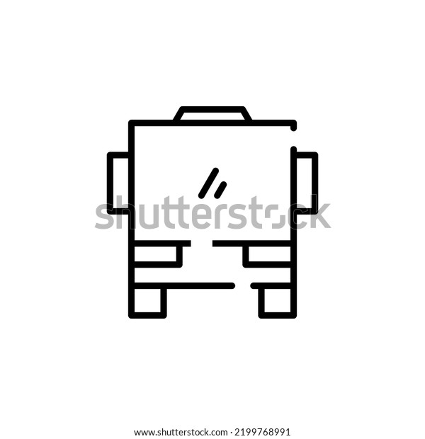 Bus Autobus Public Transportation Dotted Line Stock Vector (Royalty ...