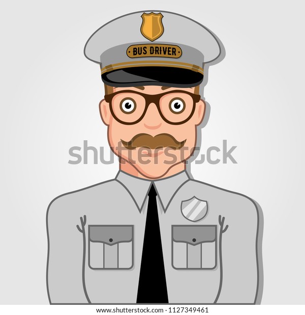 Bus Driver Cartoon Face Vector Illustration Stock Vector (Royalty Free ...