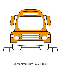 School Bus Flat Design Style On Stock Vector (Royalty Free) 1410012695