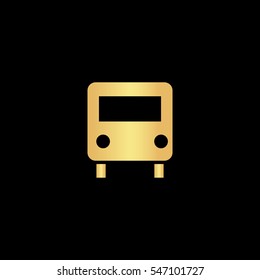 Bus Gold Symbol Icon On Black Stock Vector (Royalty Free) 547101727 ...