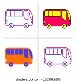 Bus Icon Graphic Element Illustration On Stock Vector (Royalty Free ...