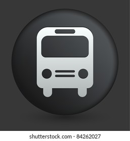 Bus Icon On Round Black Button Stock Vector (Royalty Free) 84262027 ...