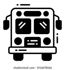School Bus Back View Isolated On Stock Vector (Royalty Free) 1143059615 ...