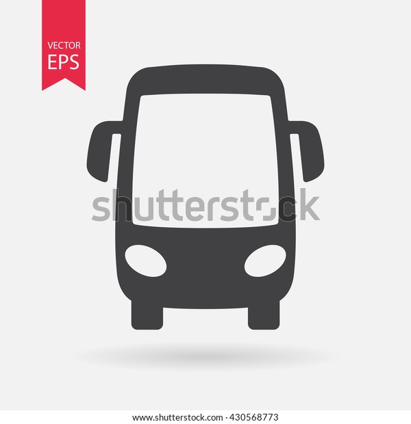 Bus Icon Vector Transportation Sign Isolated Stock Vector (Royalty Free ...