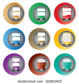 Big Bus Front Icon Different Style Stock Vector (Royalty Free) 1558612913