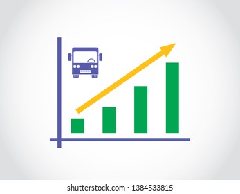 Bus Mass Public Transportation Increase Graph Stock Vector (Royalty ...