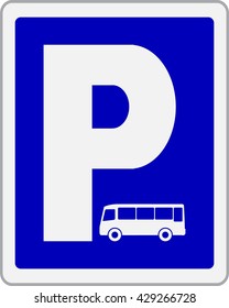 Bus Parking Sign Stock Vector (Royalty Free) 429266728 | Shutterstock