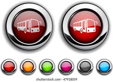 Bus Realistic Buttons Vector Illustration Stock Vector (Royalty Free ...