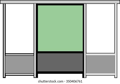 Bus Shelter Bus Stop Stock Vector (Royalty Free) 350406761 | Shutterstock