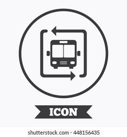 Bus Shuttle Icon Public Transport Stop Stock Vector (Royalty Free ...