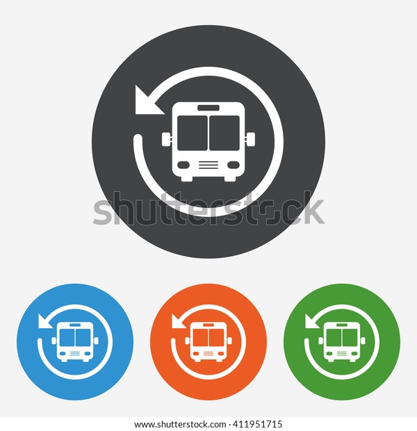 Bus Shuttle Icon Public Transport Stop: vector de stock (libre de ...