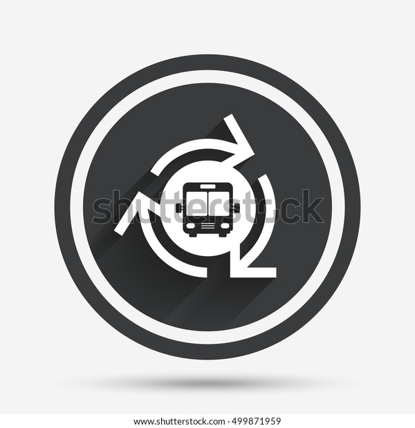 Bus Shuttle Icon Public Transport Stop Stock Vector (Royalty Free ...