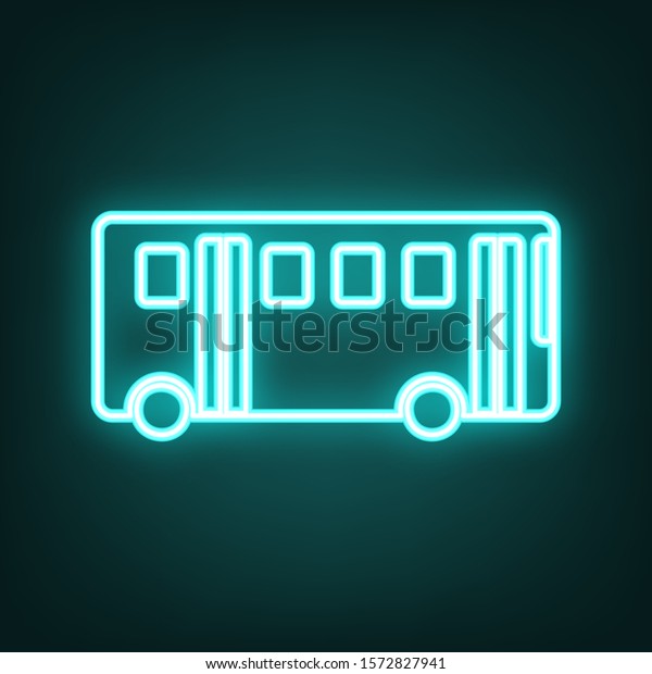 Bus Simple Sign Cyan Neon Icon Stock Vector (Royalty Free) 1572827941 ...