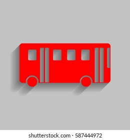 Bus Simple Sign Vector Red Icon Stock Vector (Royalty Free) 587444972 ...