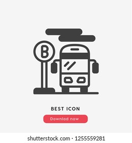 Bus Station Icon Vector Station Symbol Stock Vector (Royalty Free ...