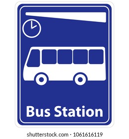 Bus Station Sign Stock Vector (Royalty Free) 1061616119 | Shutterstock