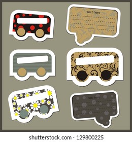 Bus Stickers Stock Vector (Royalty Free) 129800225 | Shutterstock