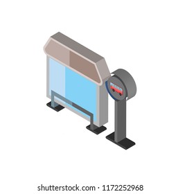 Bus Stop Isometric Left Top View Stock Vector (Royalty Free) 1172252968 ...