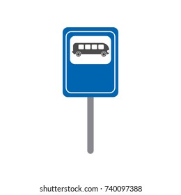 Bus Stop Sign Icon Stock Vector (Royalty Free) 740097388 | Shutterstock
