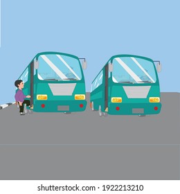 Bus Stop Track Illustration Vector Art Stock Vector (Royalty Free ...