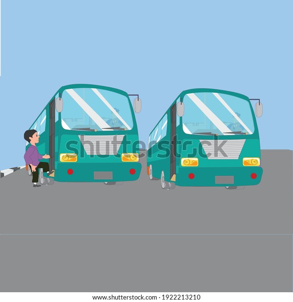 Bus Stop Track Illustration Vector Art Stock Vector (Royalty Free ...