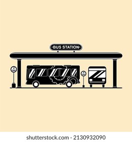 Bus Terminal Vector Illustration Perfect Maps Stock Vector (Royalty ...