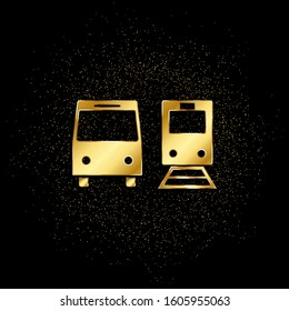 Bus Train Gold Icon Vector Illustration Stock Vector (Royalty Free ...