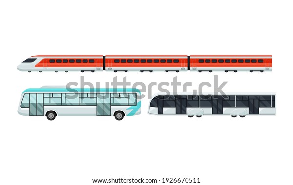 Bus Train Transfer Airport Terminal Vector Stock Vector (Royalty Free ...