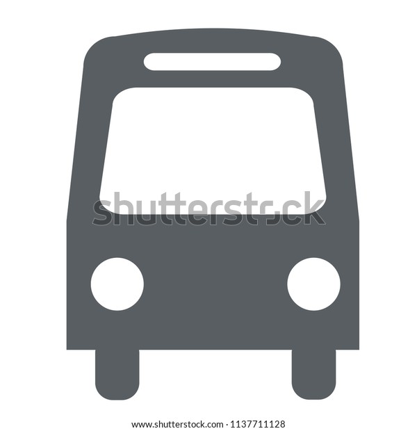 Bus Vector Icon Bus Station Symbol Stock Vector (Royalty Free ...