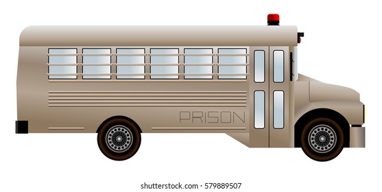 Bus Vector Prison Transport Illustration: vector de stock (libre de ...