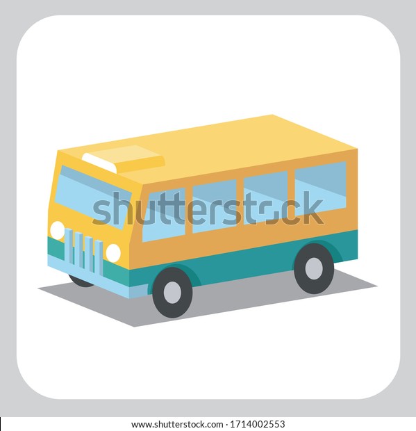 Bus Vector Transportation Yellow Bus Vehicle Stock Vector (Royalty Free ...