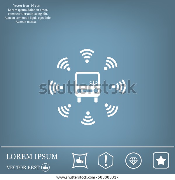 Bus Wifi Vector Icon Stock Vector (Royalty Free) 583883317 | Shutterstock
