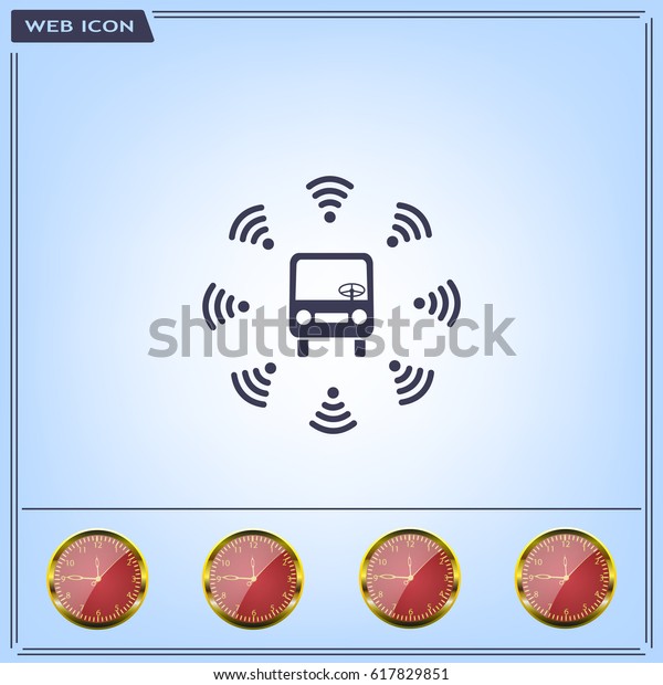 Bus Wifi Vector Icon Stock Vector (Royalty Free) 617829851 | Shutterstock