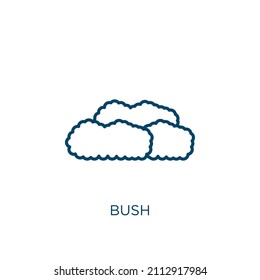 Bush Icon Thin Linear Bush Outline Stock Vector (Royalty Free) 2112917984