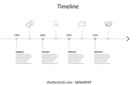Timeline Infographic Template 4 Dot Steps Stock Vector (Royalty Free ...