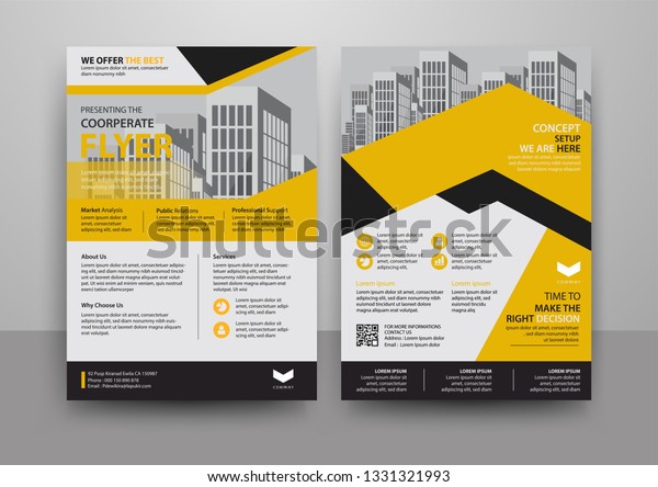 Business Abstract Vector Template Brochure Annualreport Stock Vector ...