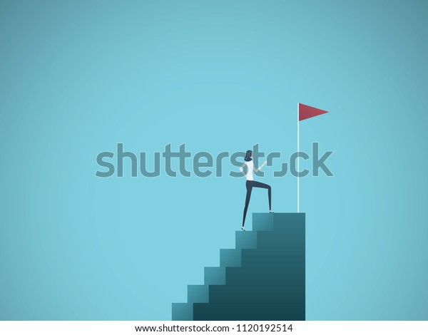 Business Ambition Success Vector Concept Ambitious Stock Vector ...
